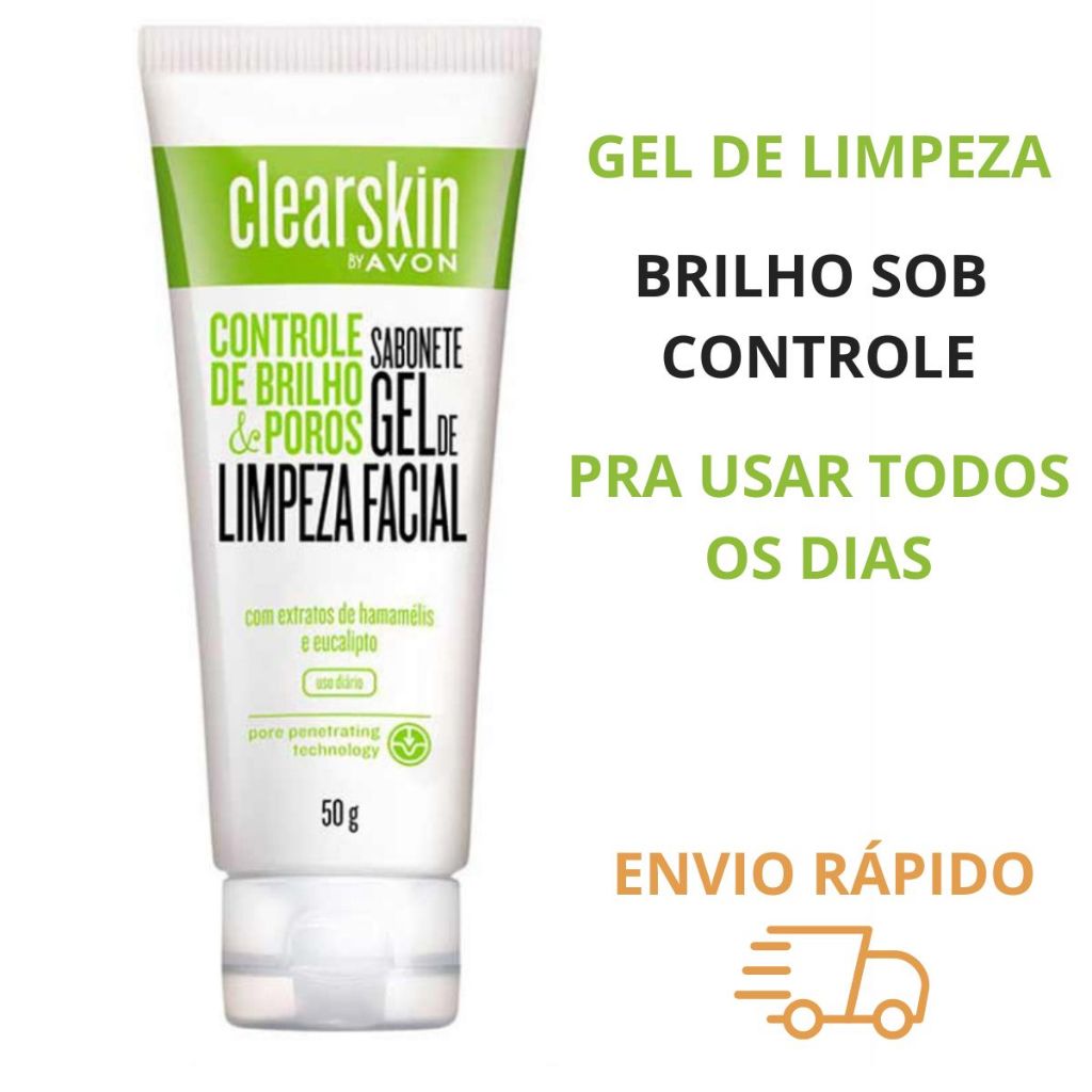 Sabonete Gel de Limpeza Facial Avon Clearskin Rosto Pele Oleosa 50g ...