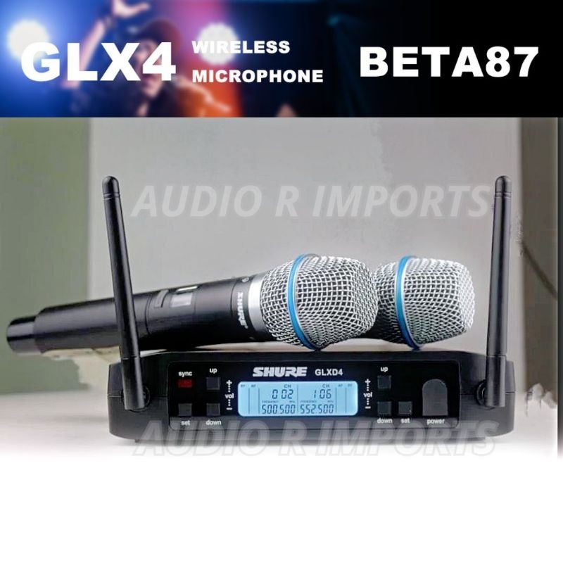 Microfone sem Fio SHURE GLXD4 Beta 87a Duplo | Shopee Brasil