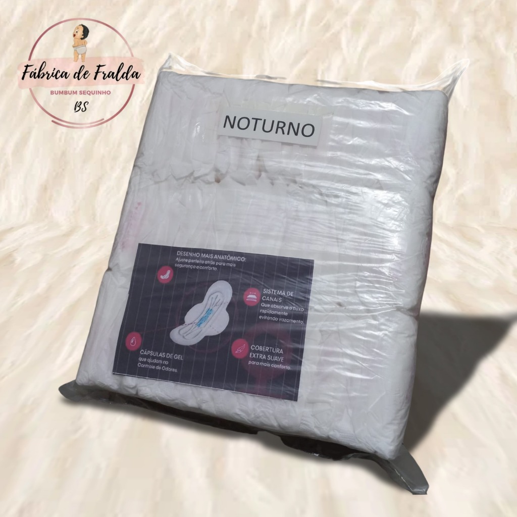 ABSORVENTE FEMININO NOTURNO LONGO SUAVE 50 UNIDADES (SEM ABAS) | Shopee ...