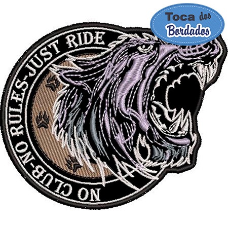 Patch Bordado Lobo Wolf no Club 10x11 cm Cód.1781 motociclista | Shopee Brasil
