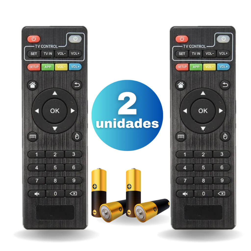 kit 02 Controle Remoto Para TV BOX Pro 4k Android Conversor Smart Tv ...