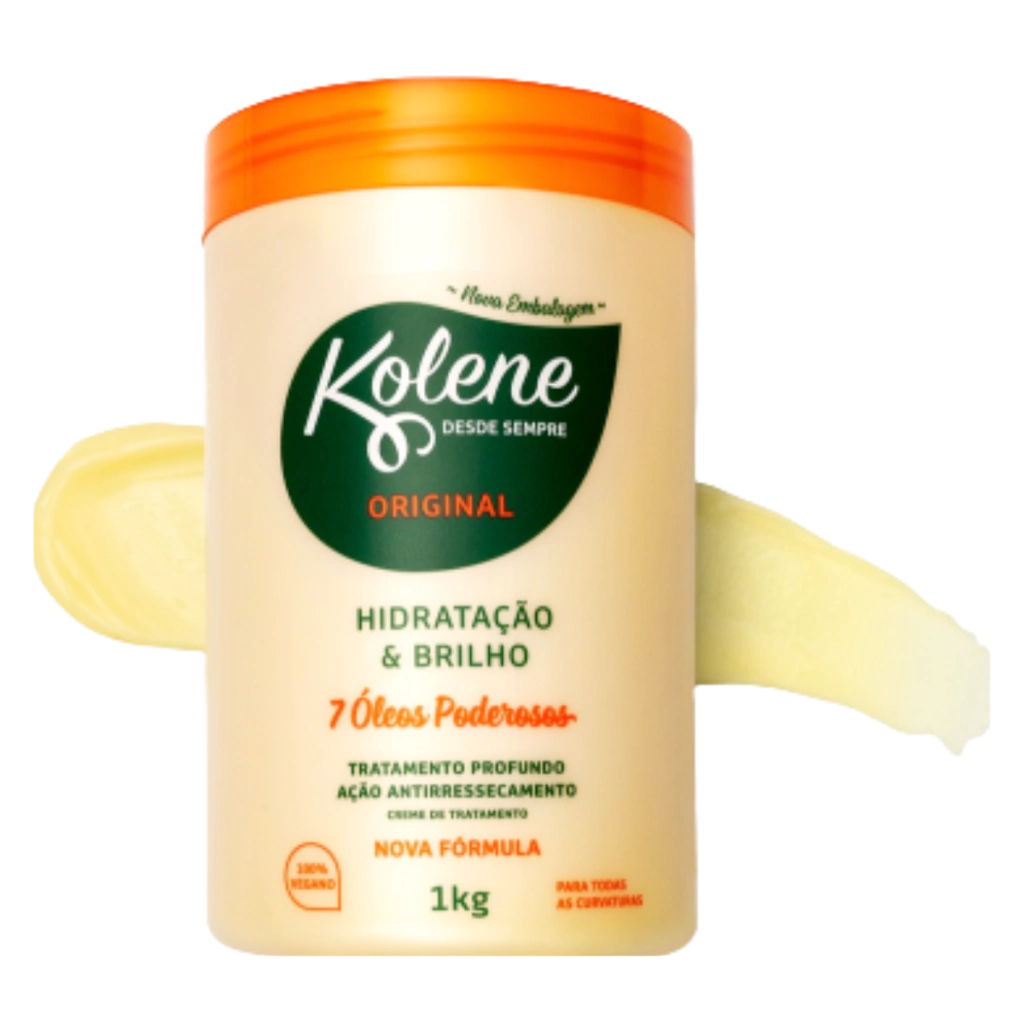 Creme de Tratamento 7 Óleos Poderosos Kolene Original 1kg | Shopee Brasil