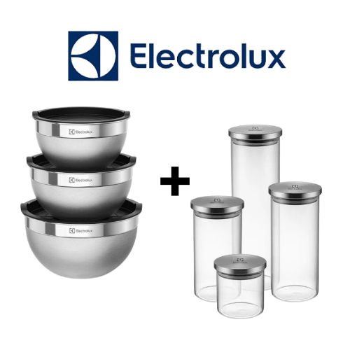 Kit Completo de Armazenamento: Bowls Inox com Tampas e Potes Herméticos ...