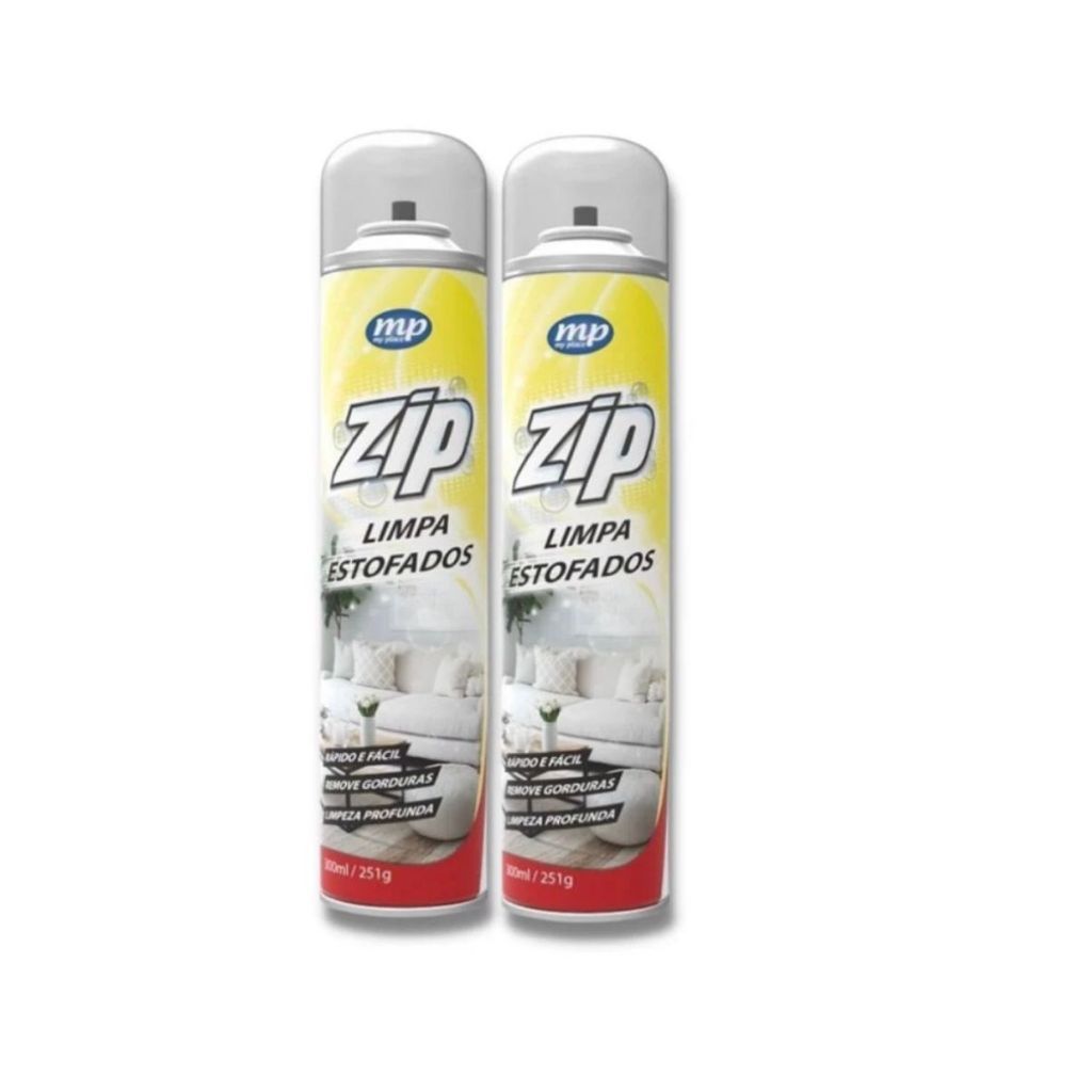 KIT Limpa Estofados Spray Zip Clean 300ml/251g C/2 ou 3 Unid | Shopee ...