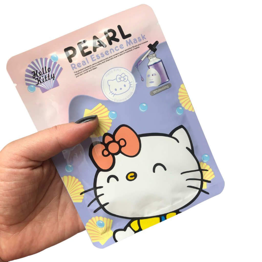 MÁSCARA FACIAL CLAREADORA HELLO KITTY - PEARL REAL ESSENCE | Shopee Brasil