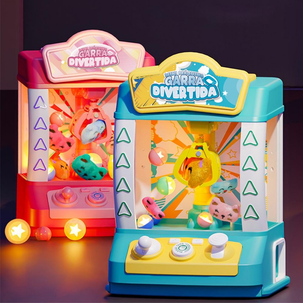 Brinquedo Mini Máquina Garra Divertida Pega Pelúcia Bolinhas | Shopee ...