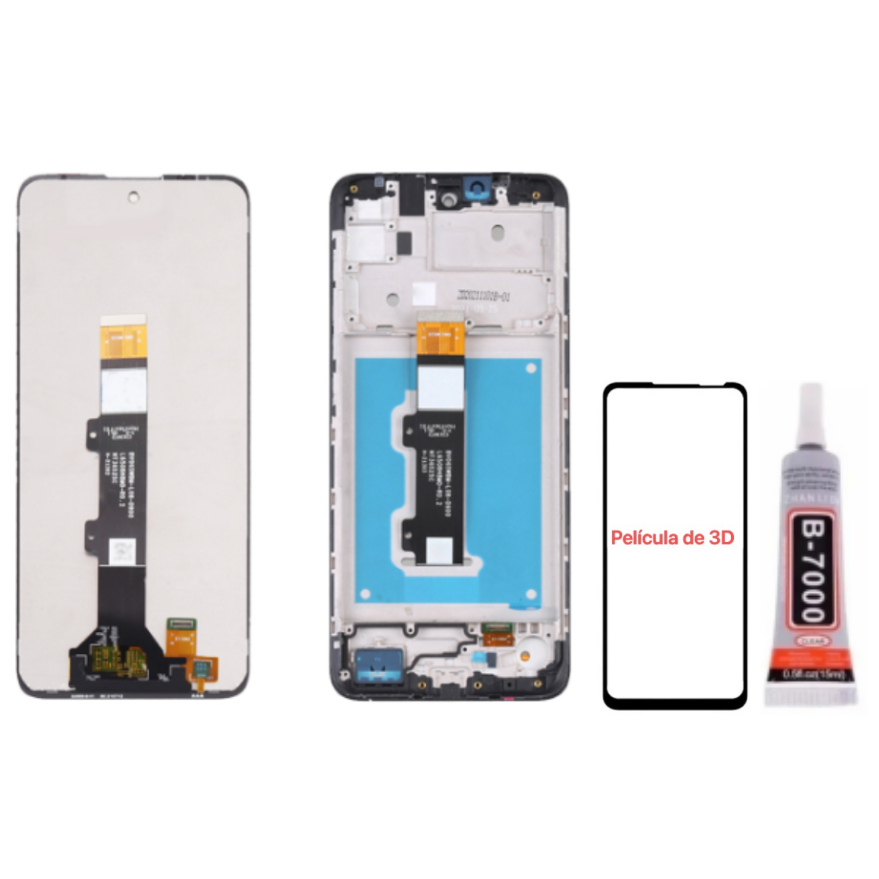 Tela Touch Frontal Display Lcd Para Compativel Motorala E30&E40 Xt2158 Xt2159 Sem Aro E Com Aro ...