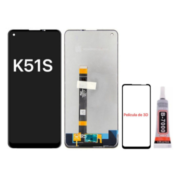 Tela Frontal Display Lcd Touch LG K51s K510 Lmk510bmw Com Aro E Sem Aro ...