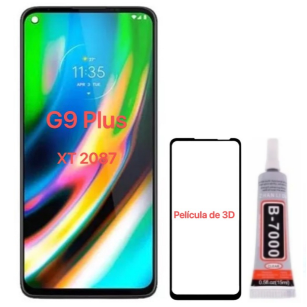 Frontal Modulo Display Tela Lcd Moto G9 Plus Xt2087 sem aro e com aro Pronta Entrega - Escorrega ...