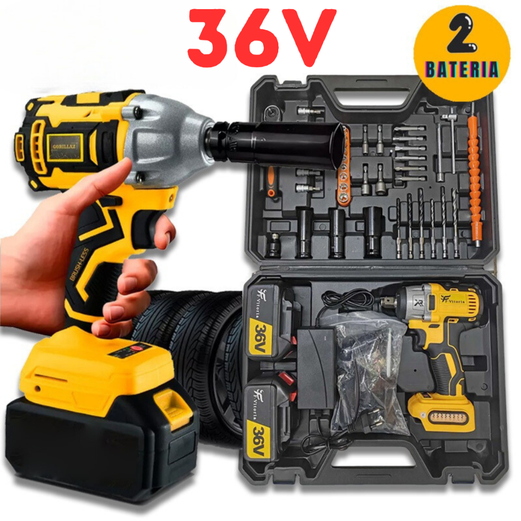 parafusadeira/furadeira de impacto 38v com kit de ferramentas com 2 velocidades | Shopee Brasil