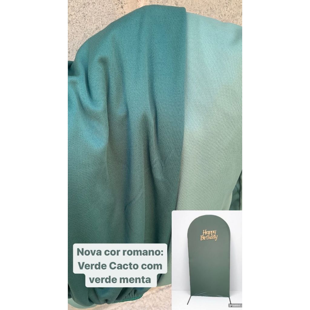 capa painel romano verde cacto com menta 2m x 1m veste fácil | Shopee ...