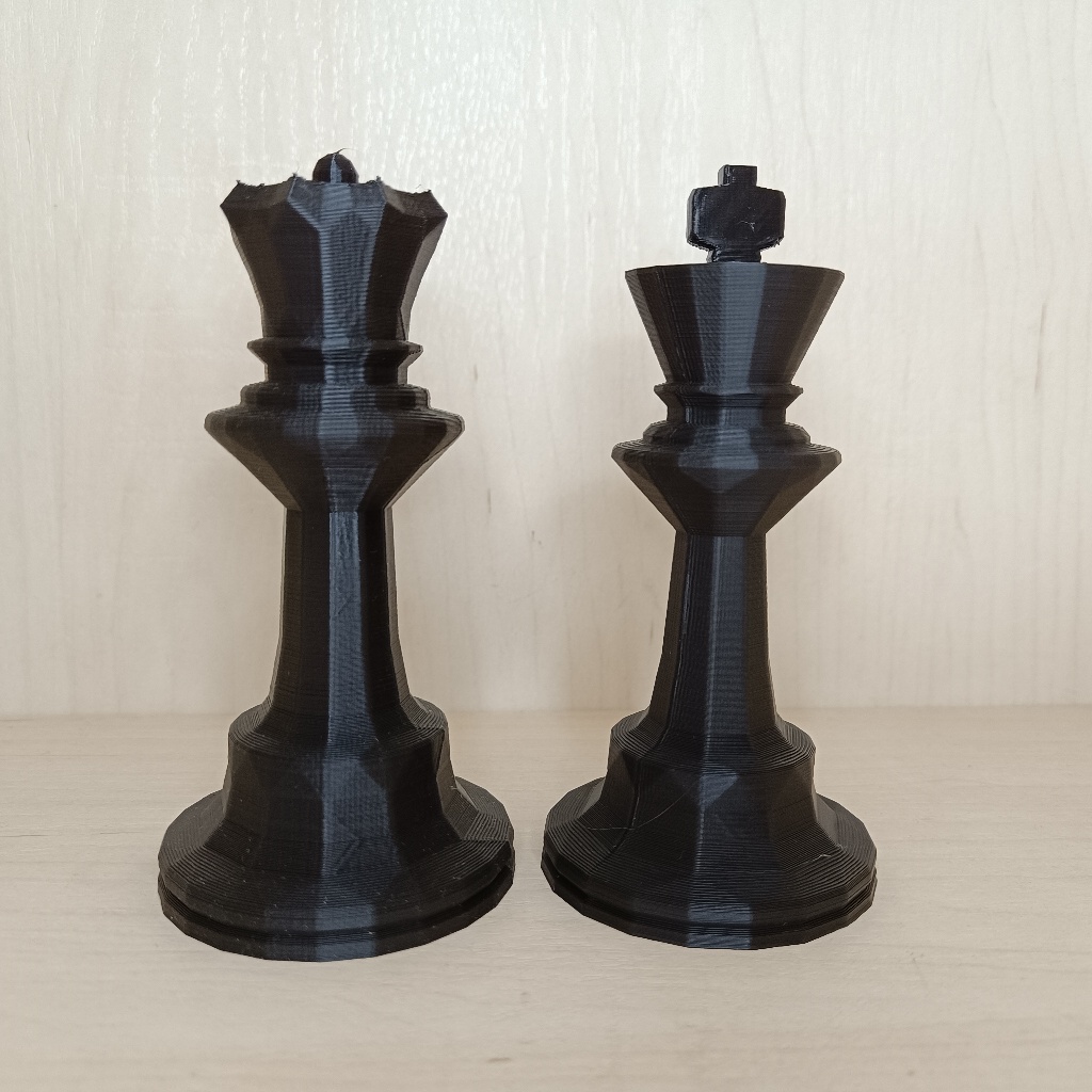 Kit Xadrez 2 Peças Rei e Rainha Decorativo Feito em Impressão 3D ...