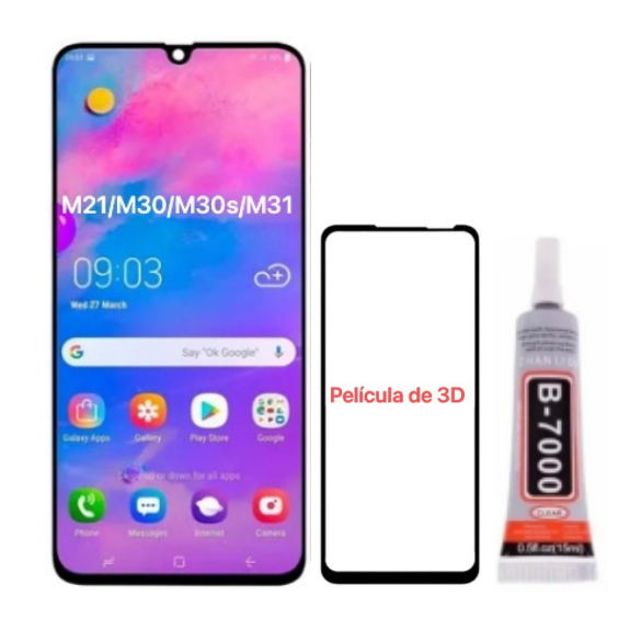 Tela Frontal Touch Display Lcd M30/ M31/ M21S /M21/M30S Sem Aro e Com Aro Incell Oled + Pelicula ...