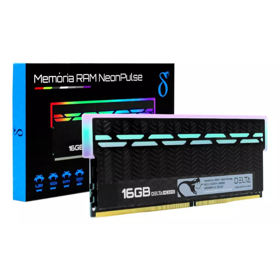 Memória Ram Pc Gamer Intel Rgb Neon Pulse Ddr4 16gb 3200mhz | Shopee Brasil