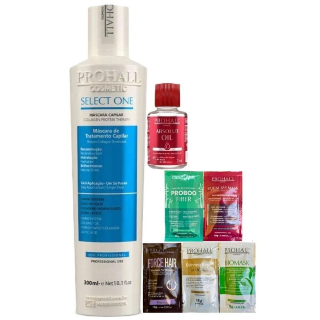 Prohall Progressiva Select One Original 300ml Escova | Shopee Brasil
