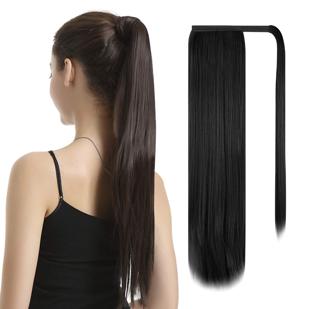 Enrole a Extensão do Rabo de Vavalo Longo e Reto Cabelo Rabo de Cavalo ...