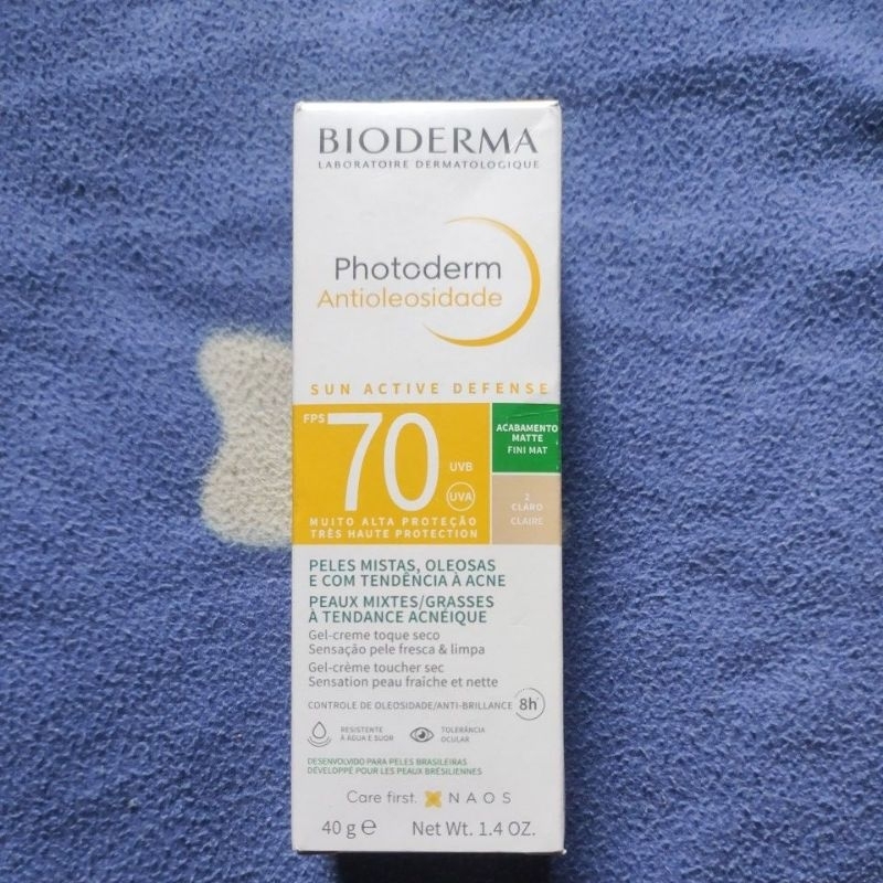 BIODERMA PHOTODERM ANTIOLEOSIDADE FPS 70 PROTETOR SOLAR FACIAL 40 G 2 CLARO | Shopee Brasil