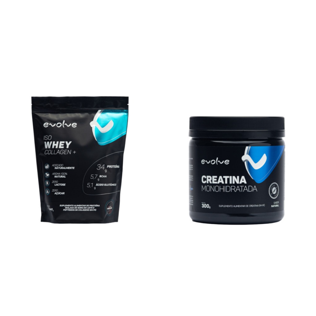 Kit Iso Whey Protein Collagen (sem lactose 34g proteína) 840g ...