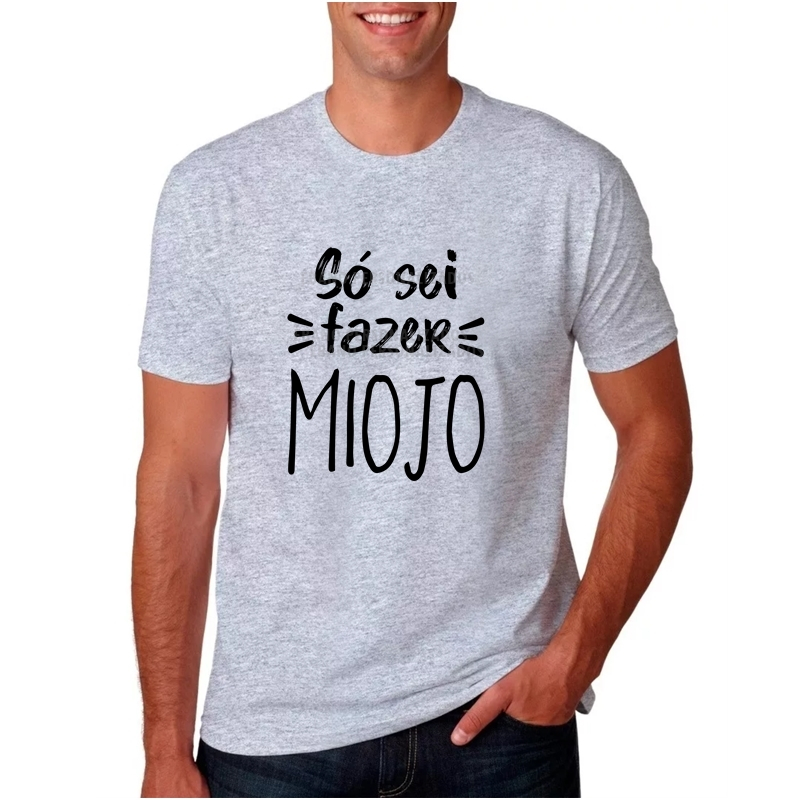 Camiseta humor Só sei fazer miojo crush estampas divertidas camisa gola ...