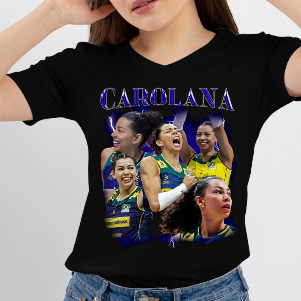 Camiseta Carolana Blusa Vôlei | WECASE | Shopee Brasil