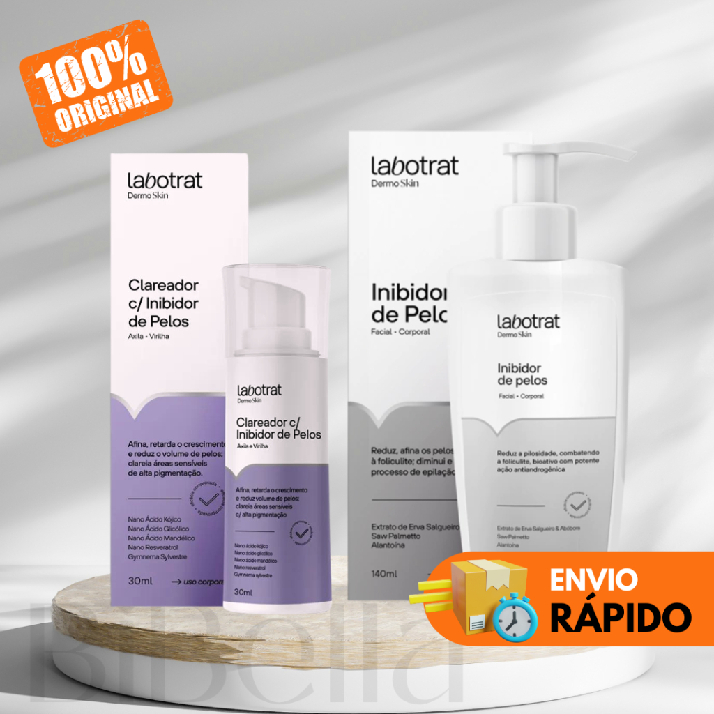Kit Clareador com Inibidor de Pelos Sérum Corporal 30ml + Creme ...