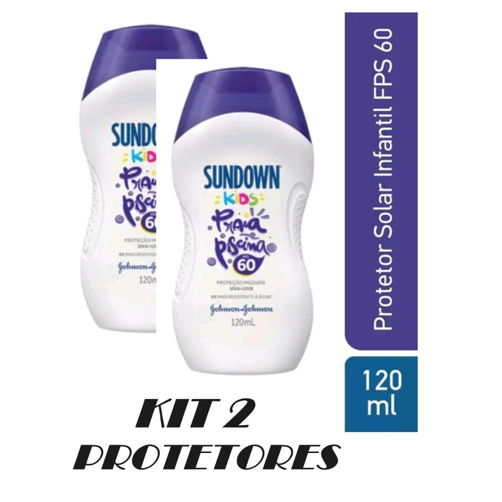 Kit 2 Protetor Sundown KIDS 60 FPS 120 ml | Shopee Brasil