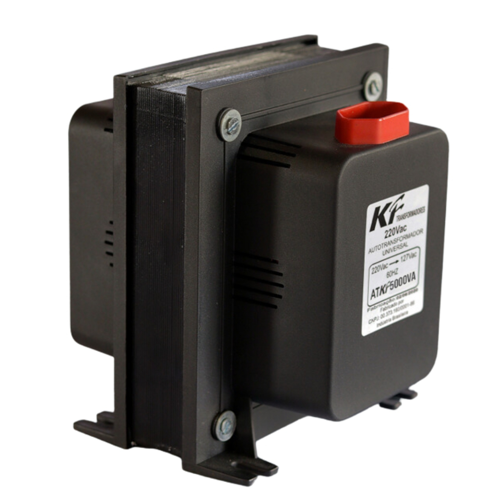 Auto Transformador Slim 5000va Conversor Voltagem Bivolt 110v 220v Tomada 20a Para Ar ...