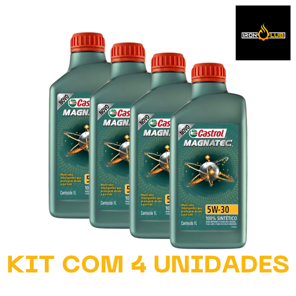 KIT 4 LITROS CASTROL MAGNATEC 5W30 API SP | Shopee Brasil