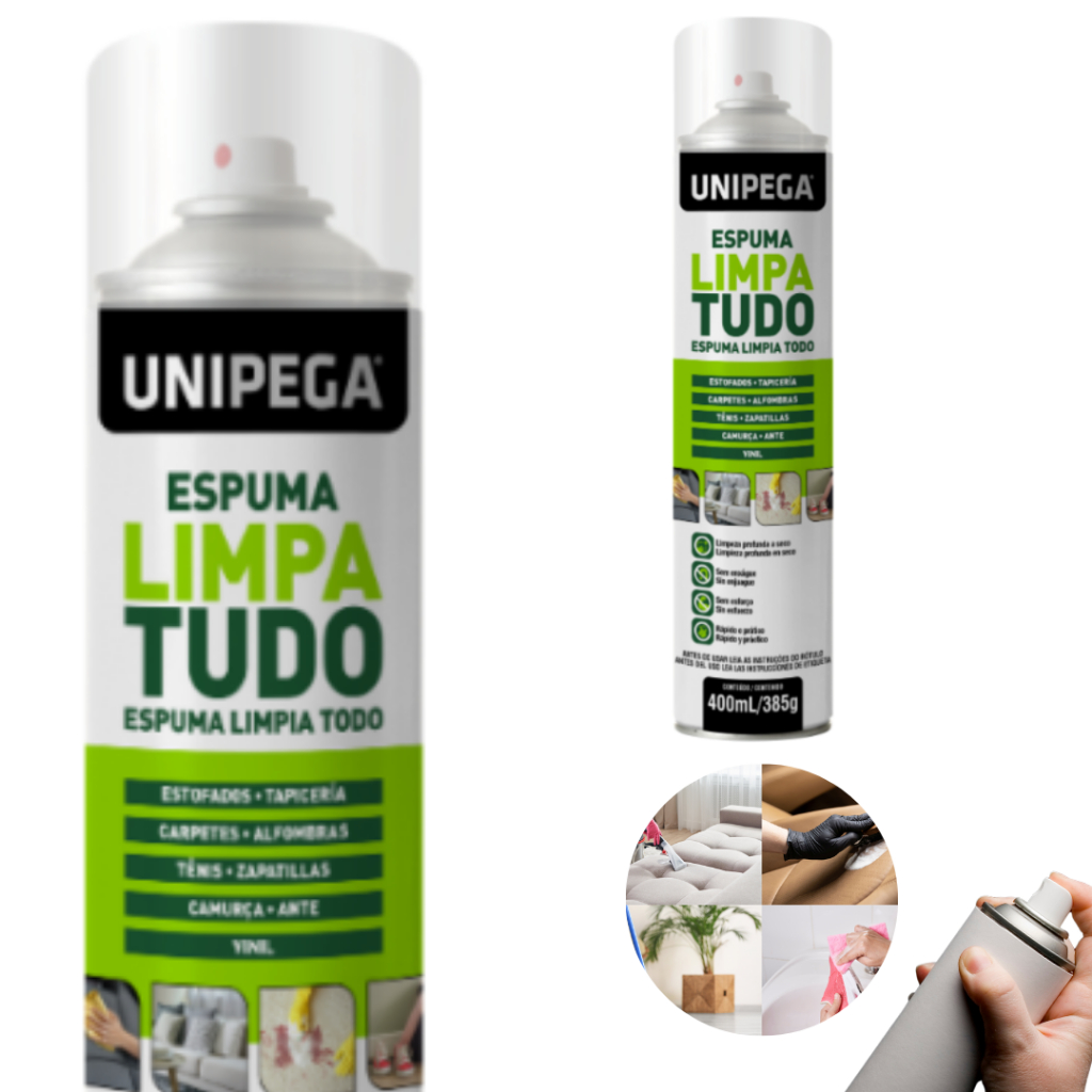 ESPUMA MAGICA LIMPA TUDO SPRAY USO GERAL LIMPEZA A SECO PREMIUM UNIPEGA ...