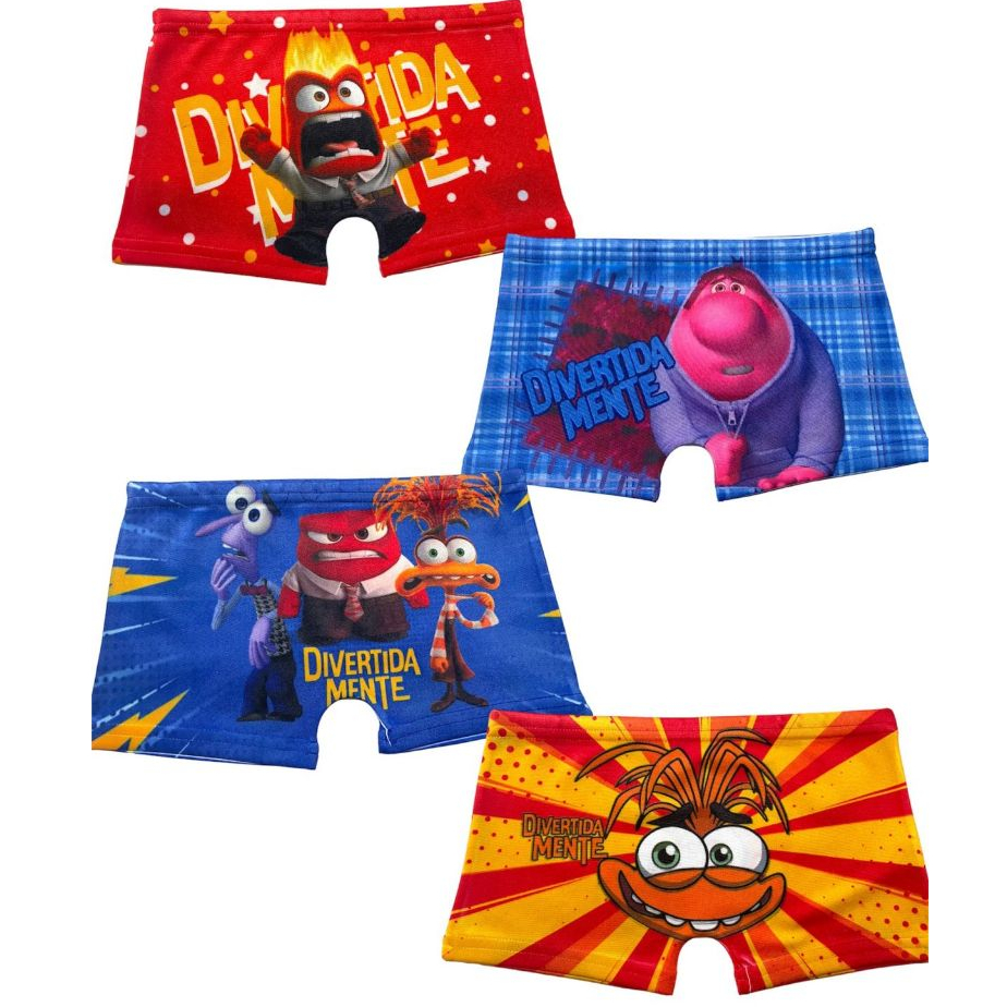 Kit 2, 5 ou 8 Cueca Box Boxer Divertidamente Infantil Estampada Menino ...