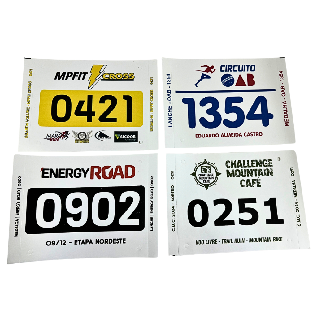 Número Para Corrida - Identificação Corredor - Super Resistente - 60 ...