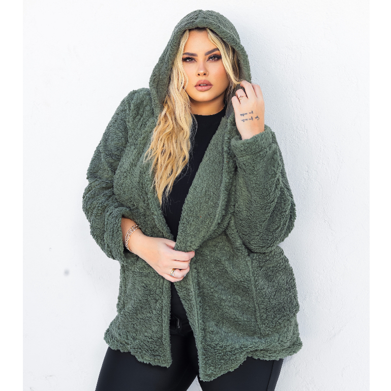 Casaco Teddy Pelinho Moda Grande - Massambani Plus Size Moda Grande ...