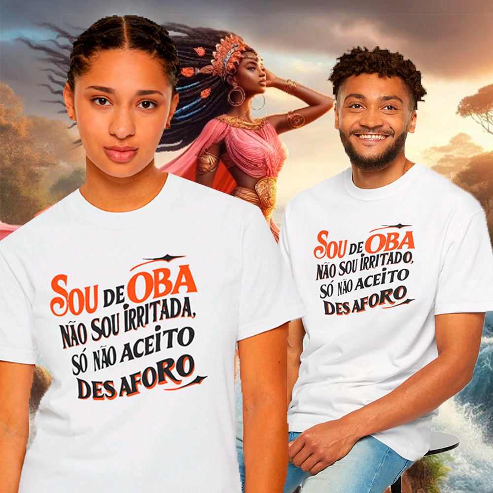 Camiseta Oba Unissex umbanda e candomble Orixa t-shirt Babylook | Shopee Brasil