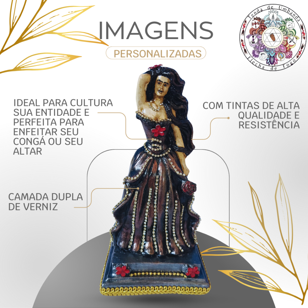 Imagem em Gesso Umbanda Candomblé Pintura a Mão | Shopee Brasil