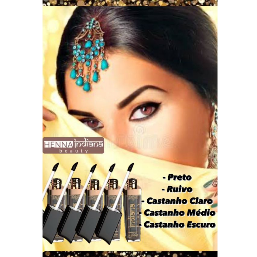 KIT CONJUNTO 5 CORES HENNA INDIANA PRONTA COLEÇÃO 2024 | Shopee Brasil