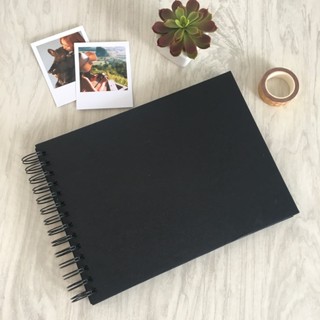 Álbum preto liso - SCRAPBOOK - A5 15 x 21 cm - 100 Folhas | Shopee Brasil