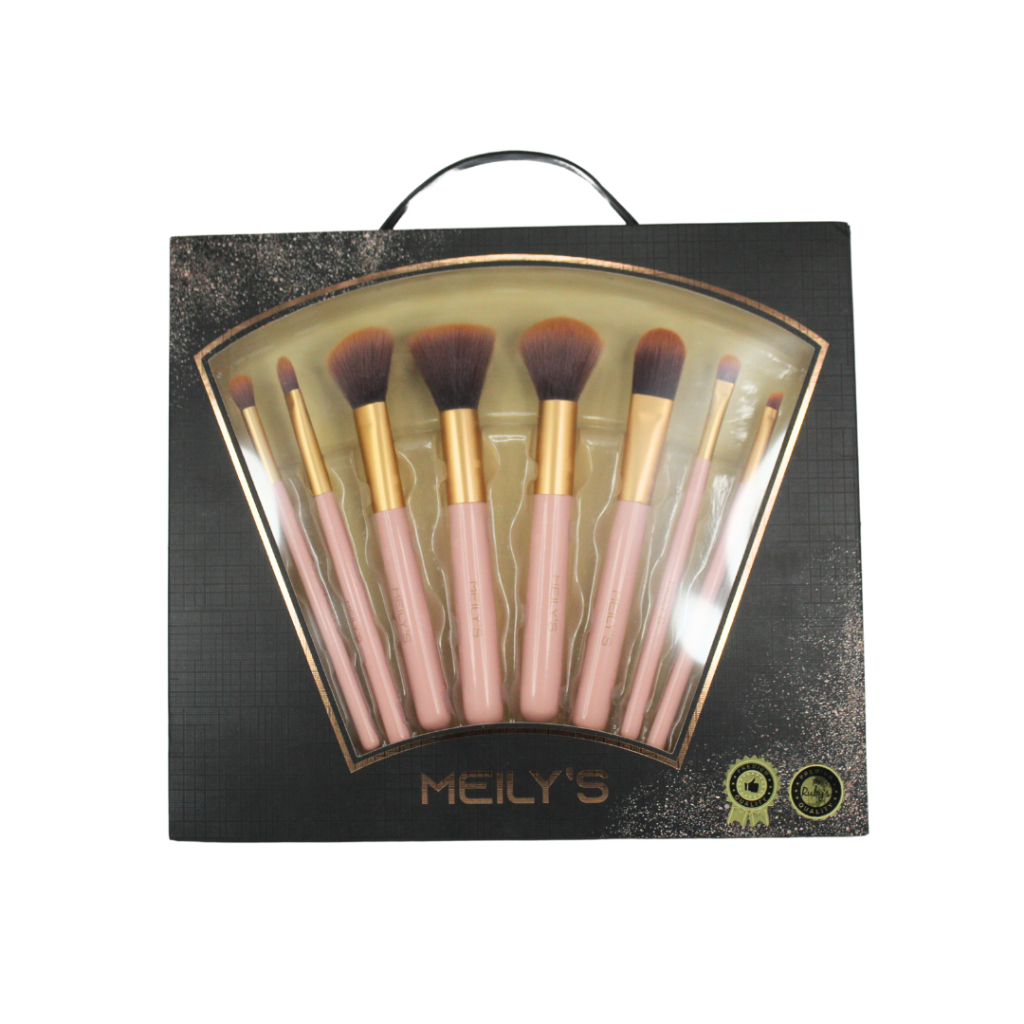 Kit 8 Pincéis Profissionais para Maquiagem Meily´s MKP-139 | Shopee Brasil