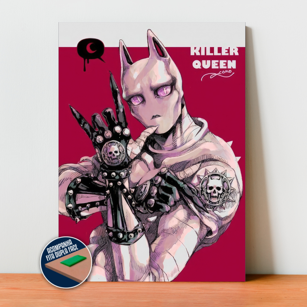 Quadro Placa Decorativa Killer Queen Jojo's Bizarre Adventures em MDF ...