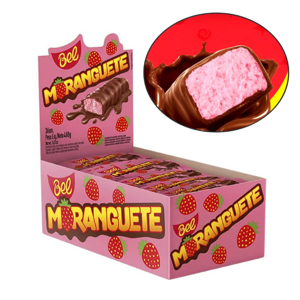 Chocolate Moranguete 468g C/36unidades 13g Bel | Shopee Brasil