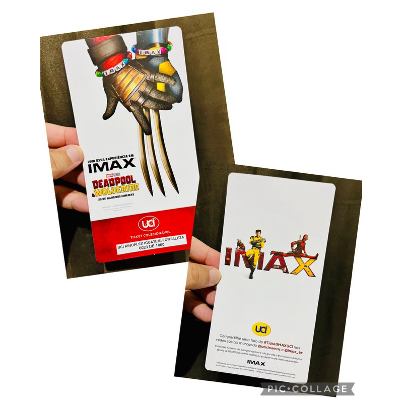CARD TICKET WOLVERINE E DEADPOOL - IMAX UCI CINEMAS | Shopee Brasil