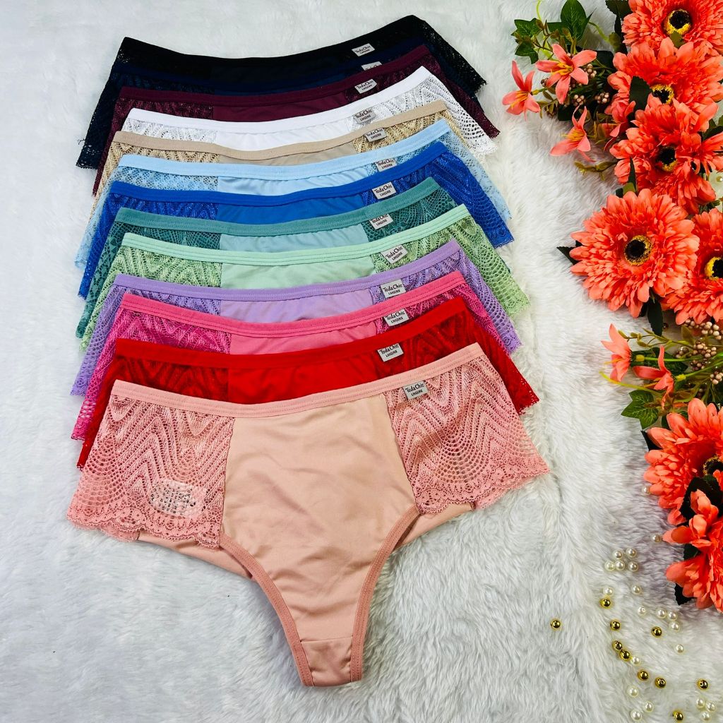 Kit 5 Calcinhas Fio duplo Empina Bumbum Tangão Conforto Tanga Langerie ...