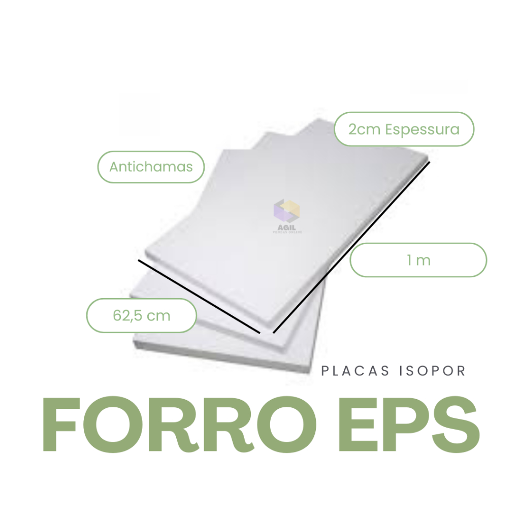 Placas Isopor Antichamas 1000x625mm Kit 20 mm C/12 Unidades (APENAS 1 KIT POR COMPRA) | Shopee ...