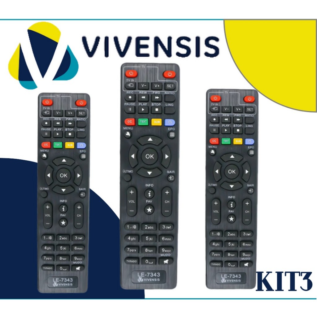 Controle Remoto Receptor Vivensis Vx10 Digital | Shopee Brasil