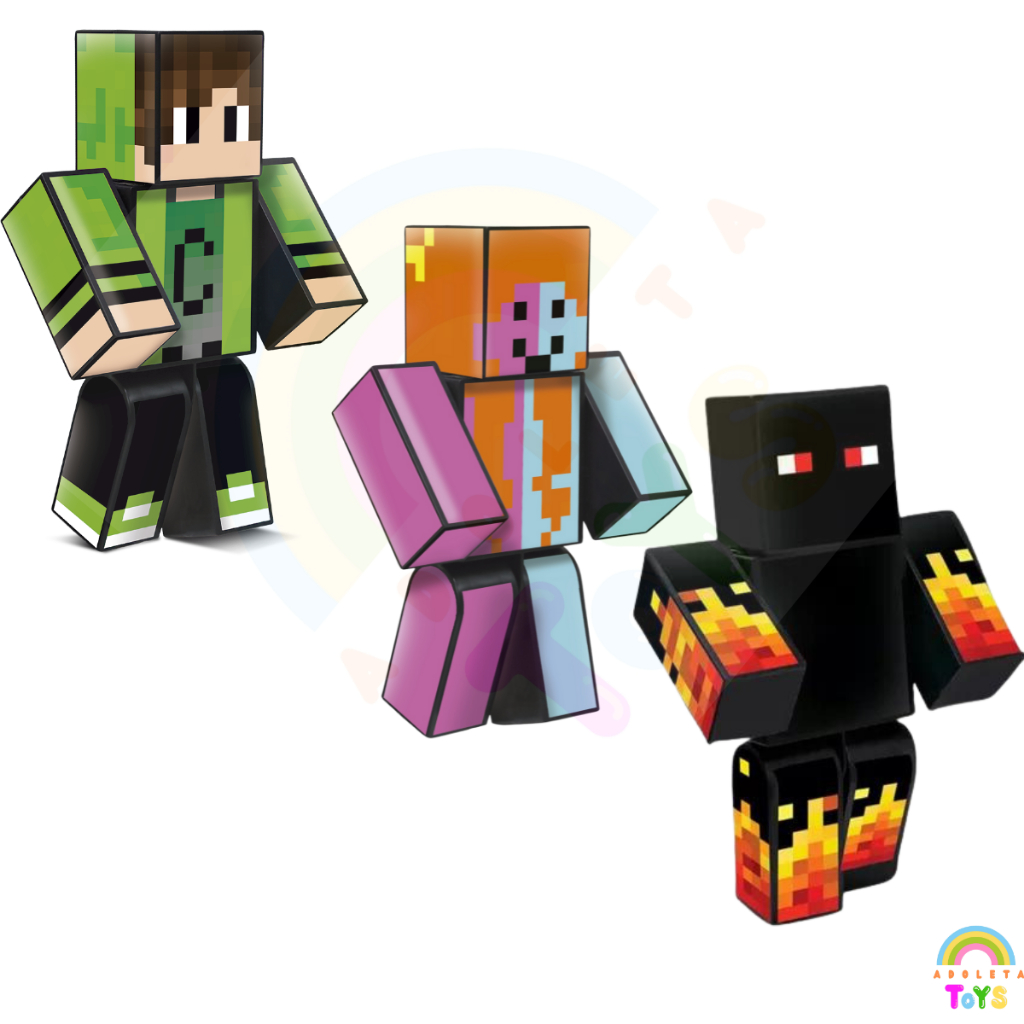 Kit Minecraft Cadres + Mana Gamer + Athos 25 cm Original | Shopee Brasil