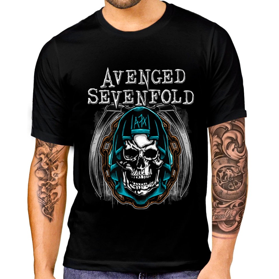 CAMISETA PREMIUM BANDA DE ROCK AVENGED SEVENFOLD - FLASH ROCK DO PP AO ...