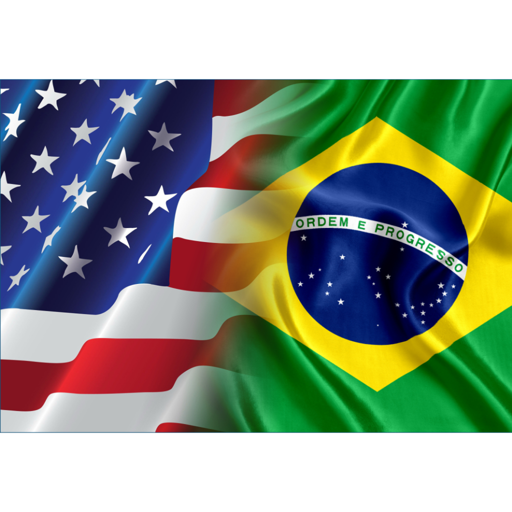 Bandeira Brasil e Estados Unidos 1,50m X 1,00m em tecido oxford ...
