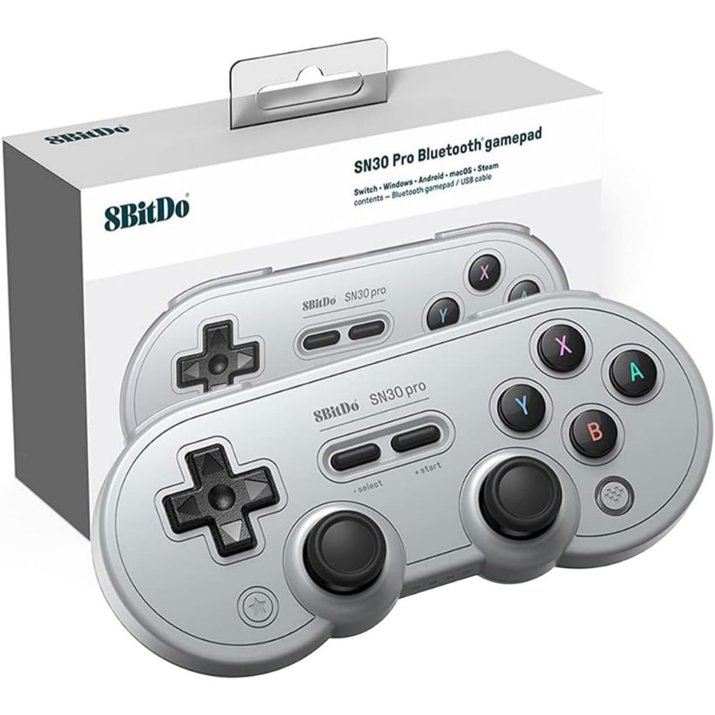 Controle 8Bitdo SN30 Pro Switch Android PC Gamepad Joystick Cinza Gray ...