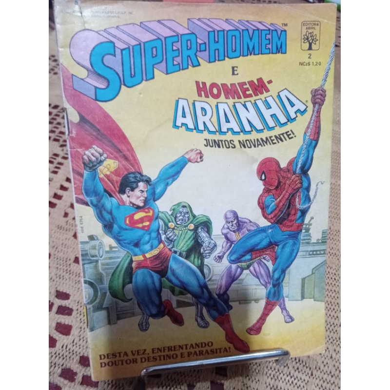 hq formatinho abril Superman e Homem Aranha | Shopee Brasil