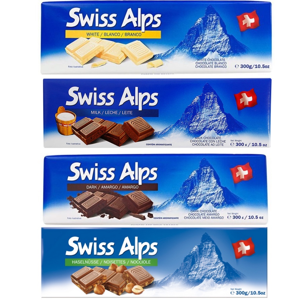 Chocolate Swiss Alps 300g Importado Suíça Diversos Sabores | Shopee Brasil