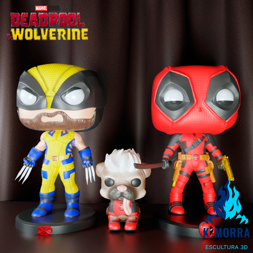 DEADPOOL 3 FUNKO POP WOLVERINE DOGPOOL PERSONALIZADO 3D | Shopee Brasil